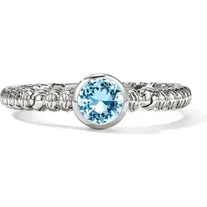 John Hardy Heishi Sterling Topaz Ring - Silver
