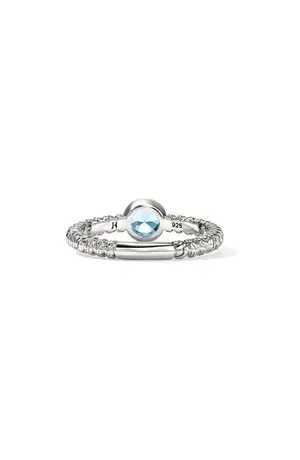 John Hardy Heishi Sterling Topaz Ring