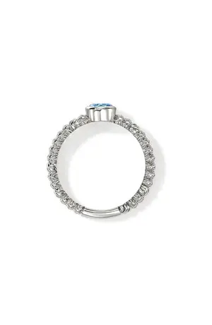 John Hardy Heishi Sterling Topaz Ring