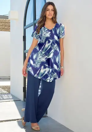 Roaman's Tunic Top - Black