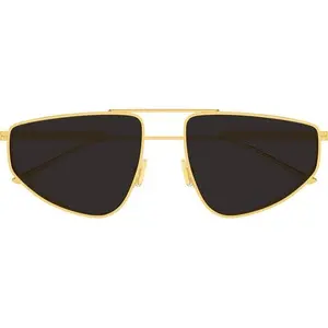 Bottega Veneta Bottega Veneta Geometric Aviator Sunglasses Gold