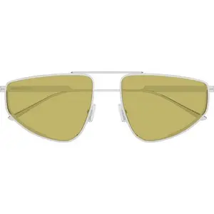 Bottega Veneta Geometric Aviator Sunglasses - Silver