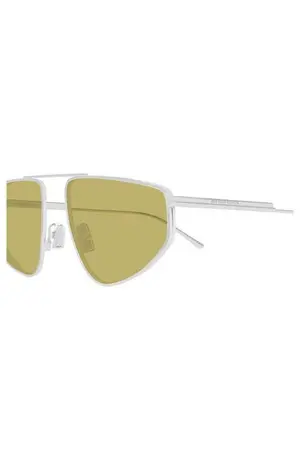 Bottega Veneta Geometric Aviator Sunglasses - Silver