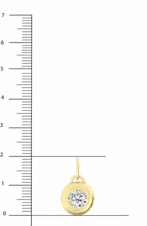 EVERLEE Golden Domed Round Lab Diamond Charm In 14k