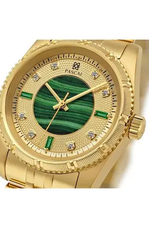 PASCAL Diamond And Emerald Bracelet Watch