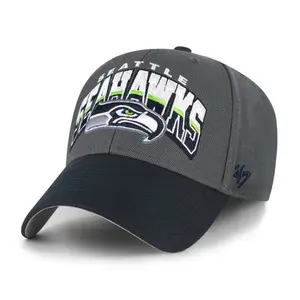 '47 Seattle Seahawks Split Block Mvp Adjustable Hat - Charcoal