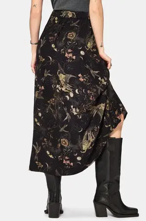 DISTURBIA Harpyiai Print Midaxi Skirt