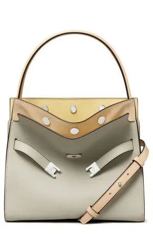 Tory Burch Small Lee Radziwill Double Bag - Feather Gray