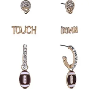 HALLMARK Game Day Trio Earring Set - Brown