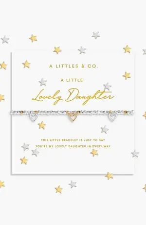 A LITTLES & CO Sparkle Confetti A Little 'lovely Daughter' Bracelet - Mixed