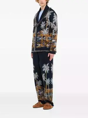 Alanui Diamond Head Fringed Cardigan - Blue