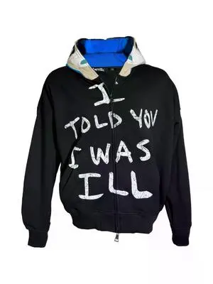 HACULLA. Graphic-print Zip-up Hoodie - Black