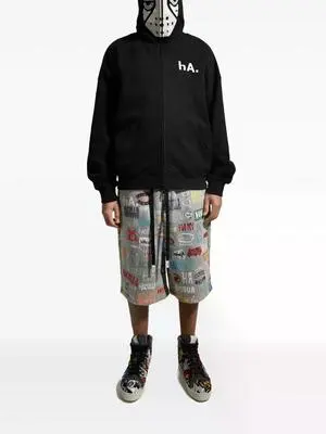 HACULLA. Graphic Patch Zip-up Hoodie