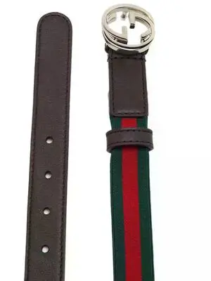 Gucci Interlocking Gg Web Stripe Belt