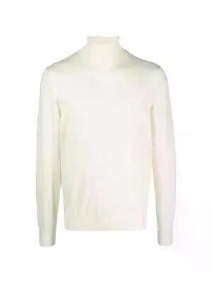 BARBA NAPOLI Roll-neck Knitted Sweater - Neutrals
