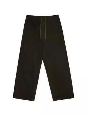 Rains Fleece Texture Track Pants With Drawstring Waist - Brown