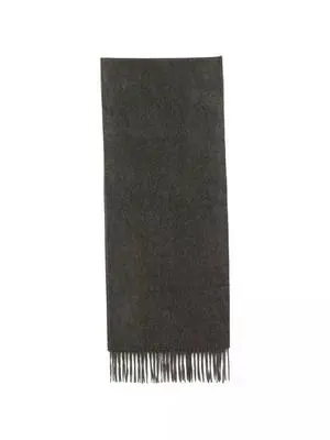N.peal Fringed Woven Scarf - Grey