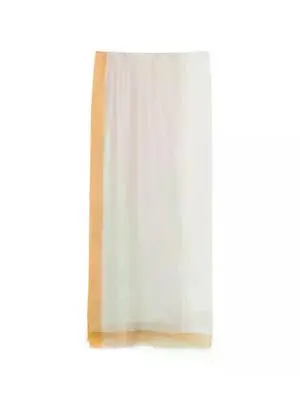 N.peal Bordered Pashmina Scarf - Brown