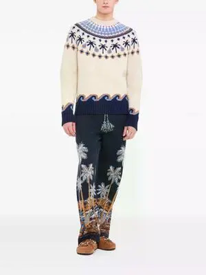 Alanui Jacquard-knit Fair Isle Sweater