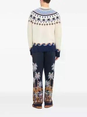 Alanui Jacquard-knit Fair Isle Sweater