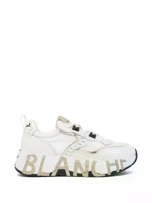 VOILE BLANCHE Off- Panelled Logo Print Sneakers