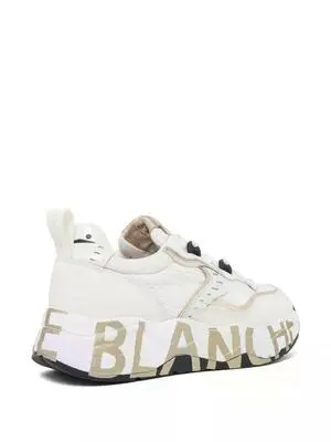 VOILE BLANCHE Off- Panelled Logo Print Sneakers
