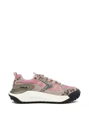 VOILE BLANCHE Leopard-print Panelled Sneakers