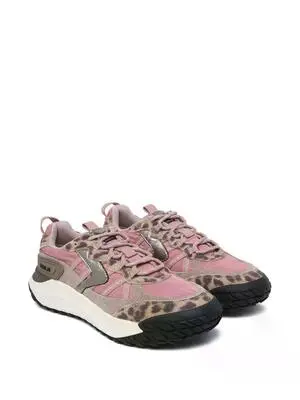 VOILE BLANCHE Leopard-print Panelled Sneakers