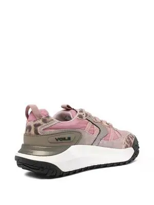 VOILE BLANCHE Leopard-print Panelled Sneakers