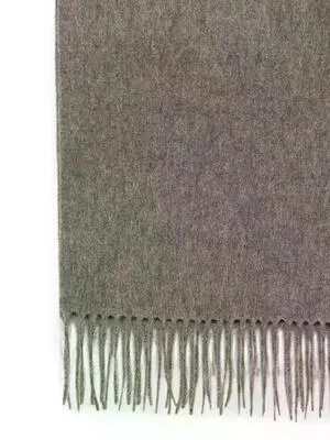 N.peal Fringed Woven Scarf - Grey