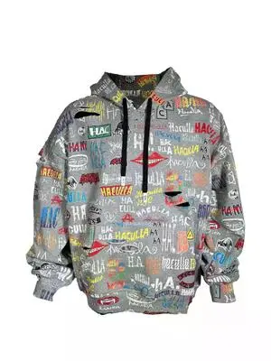 HACULLA. Logo-print Hoodie - Grey