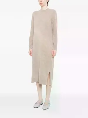 N.peal Cashmere Long Sleeve Round Neck Dress