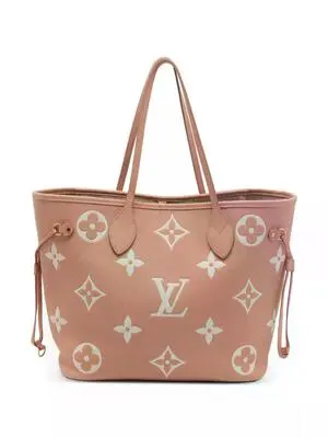 LOUIS VUITTON Neverfull Mm Monogram Empreinte Tote Bag - Pink