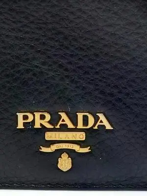 Prada Logo-plaque Compact Wallet