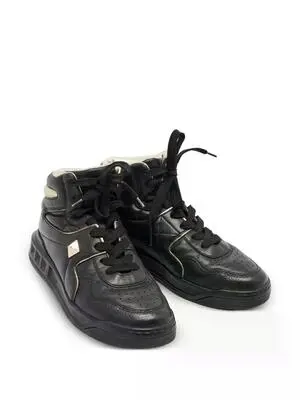 Valentino Garavani One Stud High-top Sneakers - Black