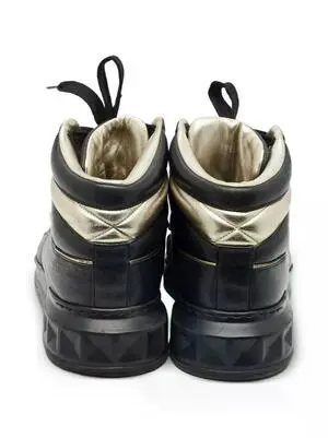Valentino Garavani One Stud High-top Sneakers - Black