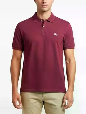 Burberry Embroidered-logo Piqué Polo Shirt