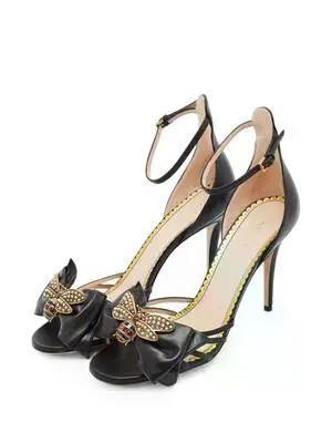 Gucci Charlotte Crystal-embellished Bow Sandals