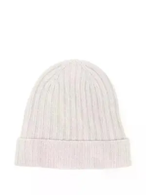 Eleventy Ribbed-knit Cashmere Beanie Hat