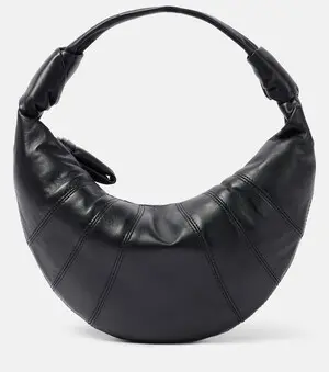 LEMAIRE Fortune Croissant Mini Leather Top-handle Bag - Black