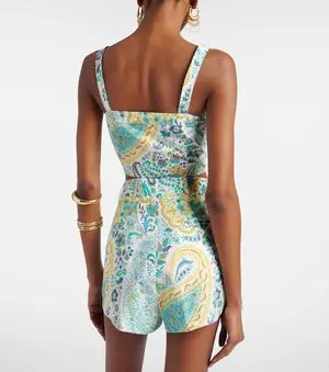 Etro Floral Cotton Crop Top