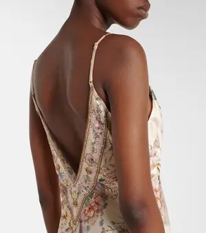 Camilla Embellished Floral Silk Maxi Dress - Multicoloured