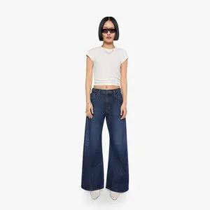 MOTHER Lil Lemon Twist Fresh Squeezed Wide Leg Jeans