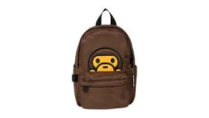 A BATHING APE Baby Milo Small Backpack - Brown