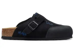 BIRKENSTOCK Boston Cap Suede Adererror Clogs - Black