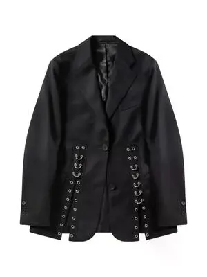 Simone Rocha Grommet Eyelet-embellished Cut-out Jacket - Black