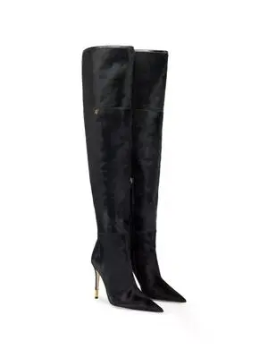 Elisabetta Franchi Cowhide Boots - Black