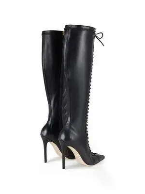 Elisabetta Franchi Nappa-leather Boots With Criss-cross Laces