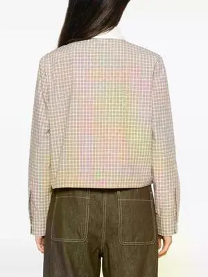 Maje Check-pattern Rhinestone-embellished Shirt