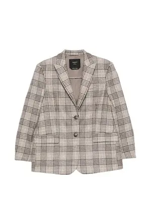 TWINSET Blazer With Notch Lapel And Check Pattern